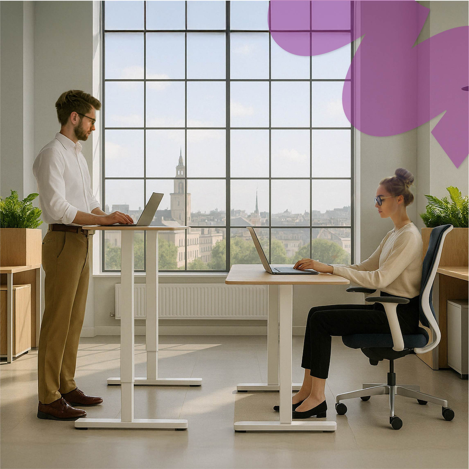 Zestaw -10% elektrycznego biurka z regulacją wysokości Spacetronik ...